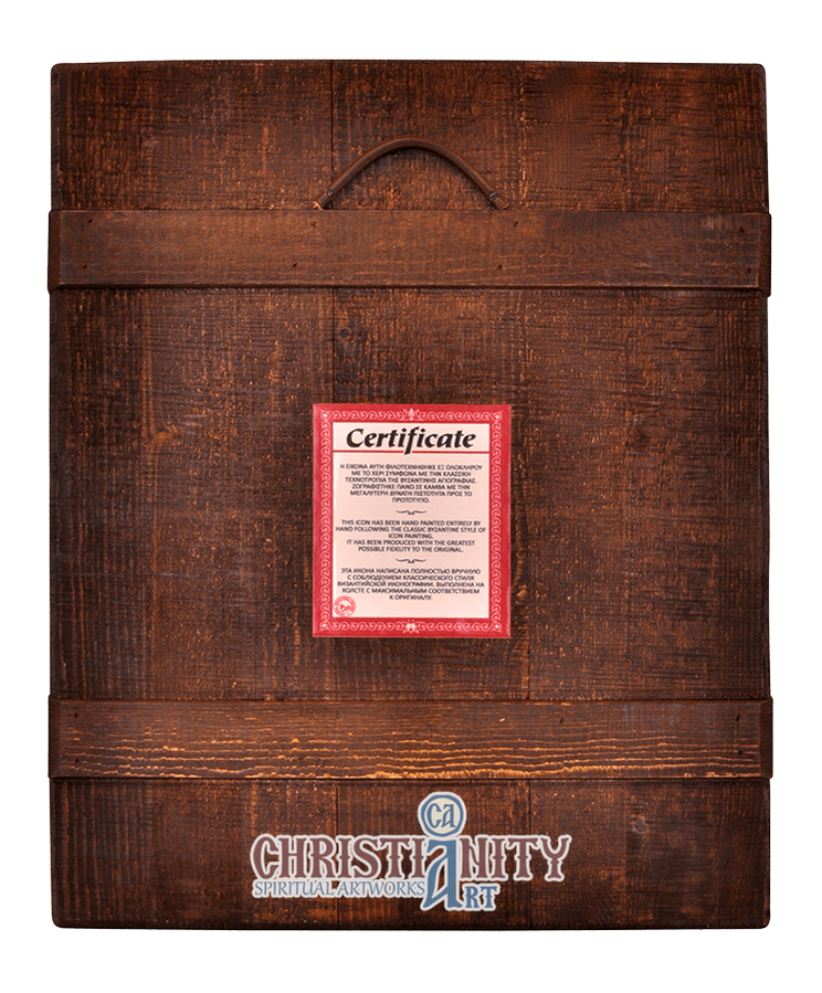 Virgin Mary Burning Βush - 100% handpainted wooden icon in canvas with ...